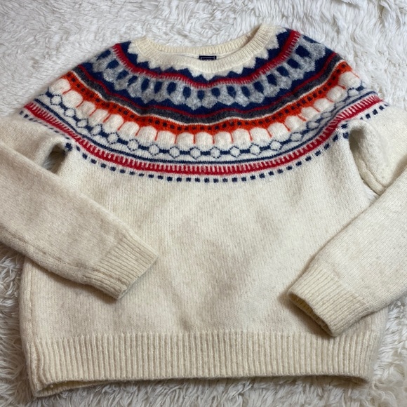 GAP | Sweaters | Gap Fair Isle Wool Mohair Blend Sweater Retro Womens ...